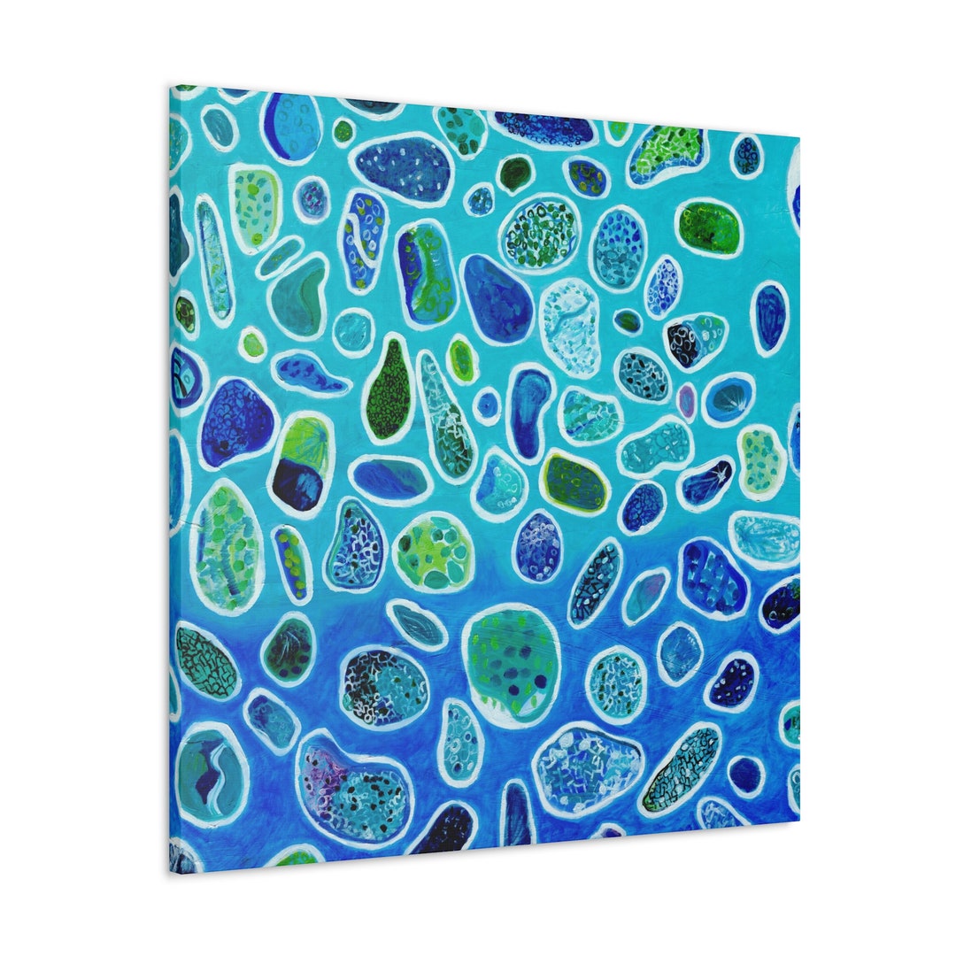 Canvas Wall Art, Blue Abstract Painting, Modern Aet, Home Decor Gift - Etsy