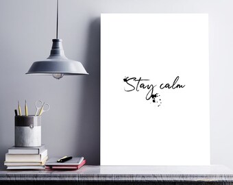 Stay Calm Sign - Etsy
