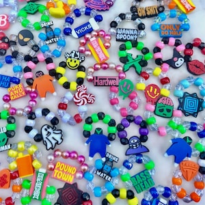 Kandi Rings | Rave Trinkets | Pony Bead Rings | Custom Beads | Custom ...
