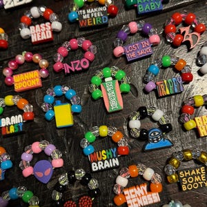 Kandi Rings | Rave Trinkets | Pony Bead Rings | Custom Beads | Custom ...