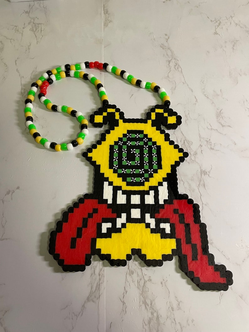 Subtronics Perler Beaded Necklace With Tongue Sticking Out of - Etsy