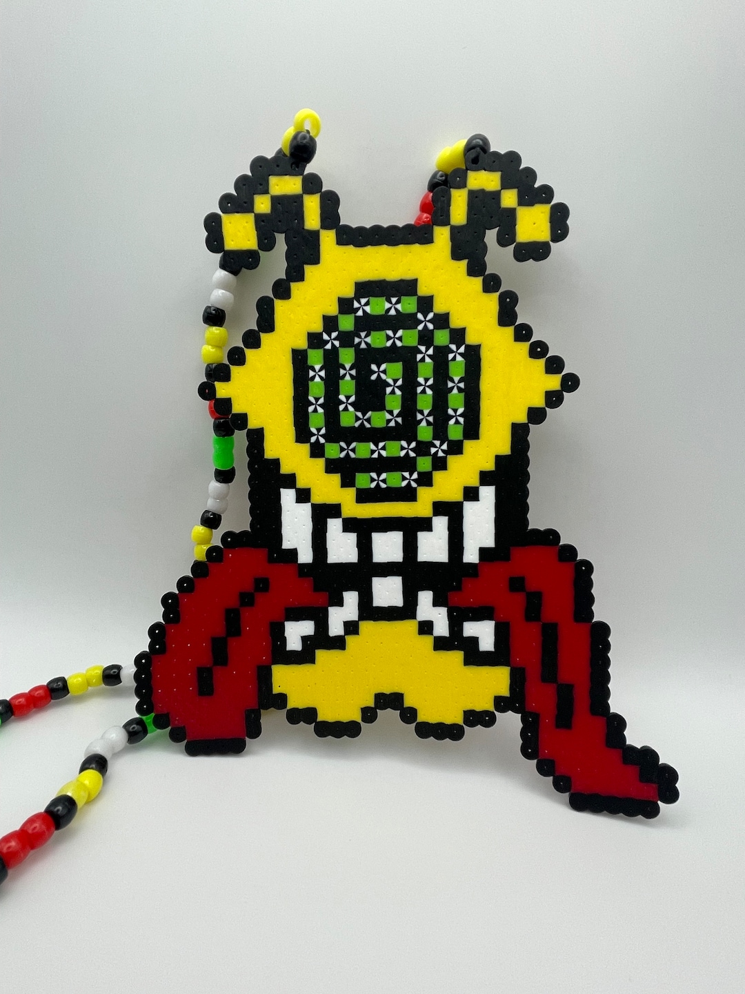 Subtronics Perler Beaded Necklace With Tongue Sticking Out of Monster ...