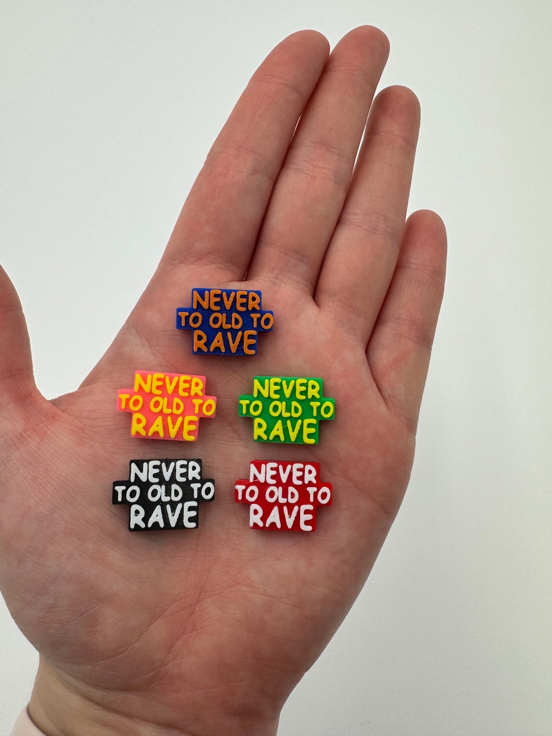 Never to Old to Rave Kandi Beads Rave Charms Rave Beads EDC Beads Ultra ...