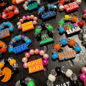Kandi Rings | Rave Trinkets | Pony Bead Rings | Custom Beads | Custom ...