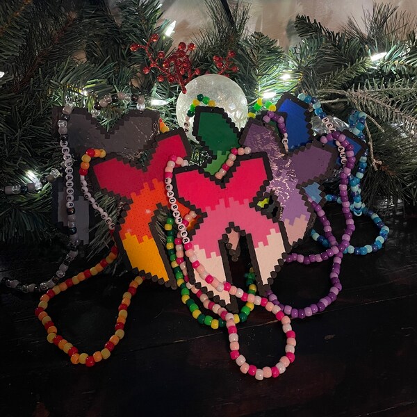 Perler Bead Necklace Etsy