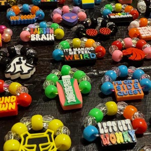 Kandi Rings | Rave Trinkets | Pony Bead Rings | Custom Beads | Custom ...