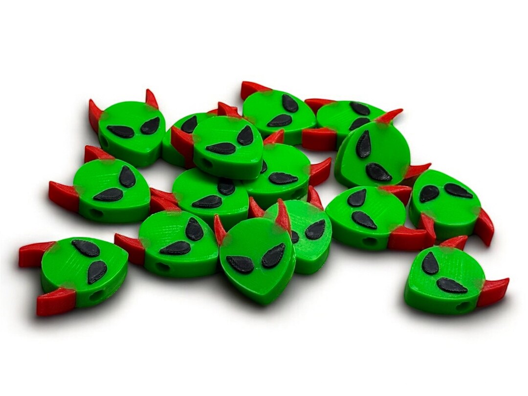 Alien Devil Kandi Beads | 3D Printed Rave Charms - Etsy