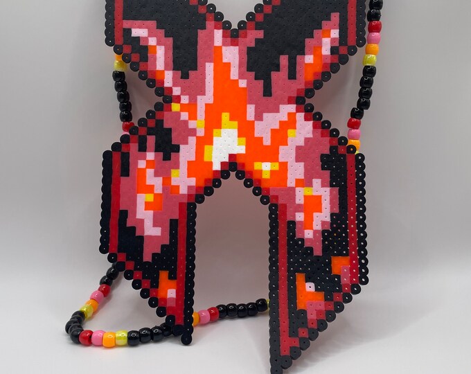 Excision Flame Fire Perler With Detachable Kandi Necklace - Etsy