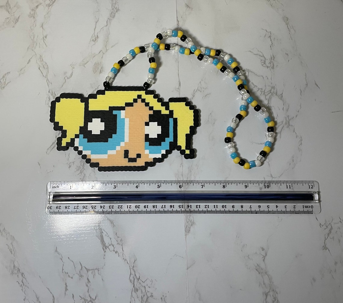 Powerpuff Girls Perlers Kandi Perler Necklaces Buttercup - Etsy