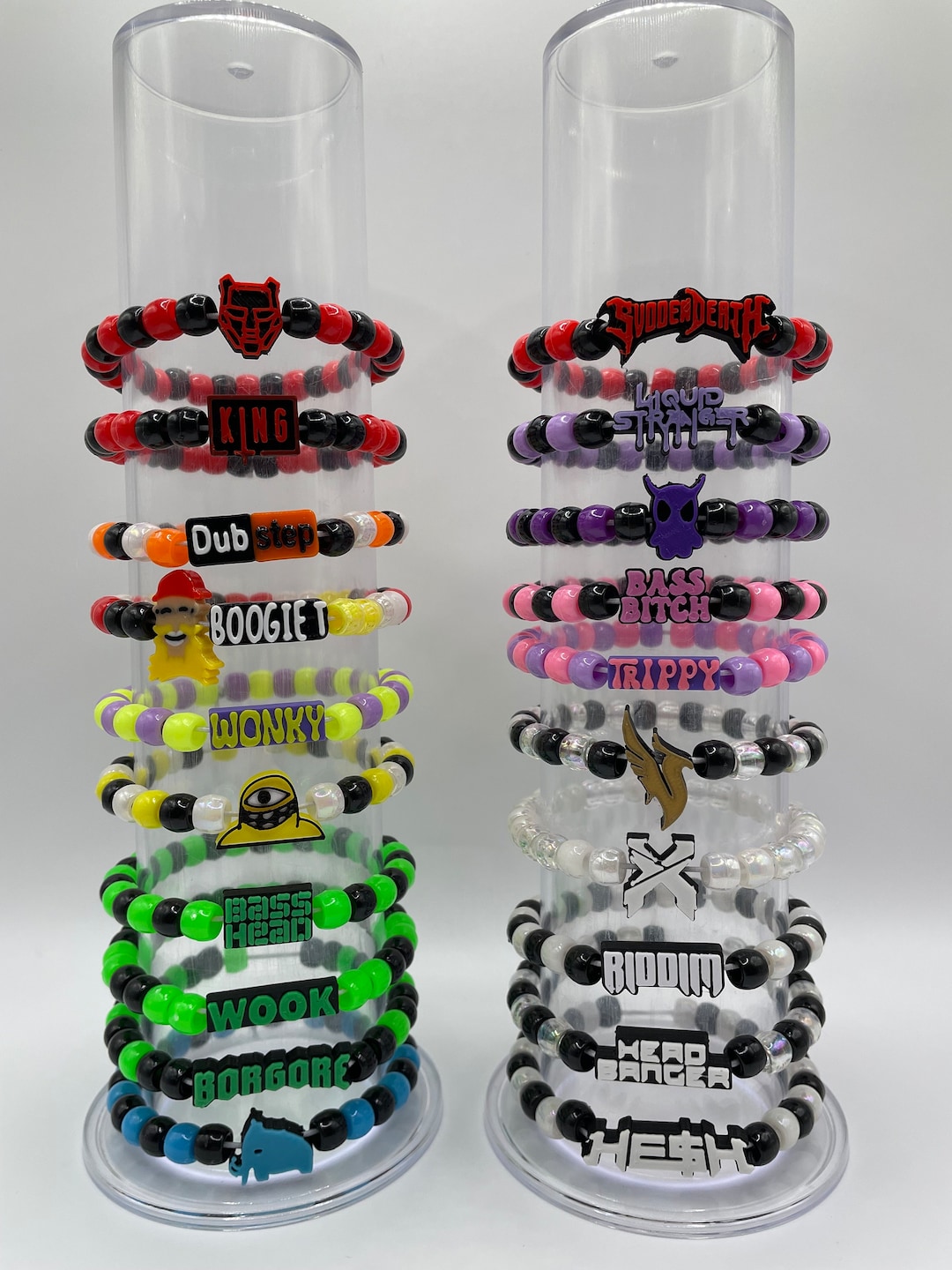 Headbanger Kandi Starter Pack Set of 20 Kandis Bass Head Kandi Dubstep ...