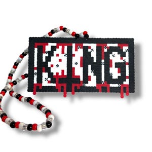 King Perler Necklace | Bloody Perler Necklace | Perler for Raves - Etsy