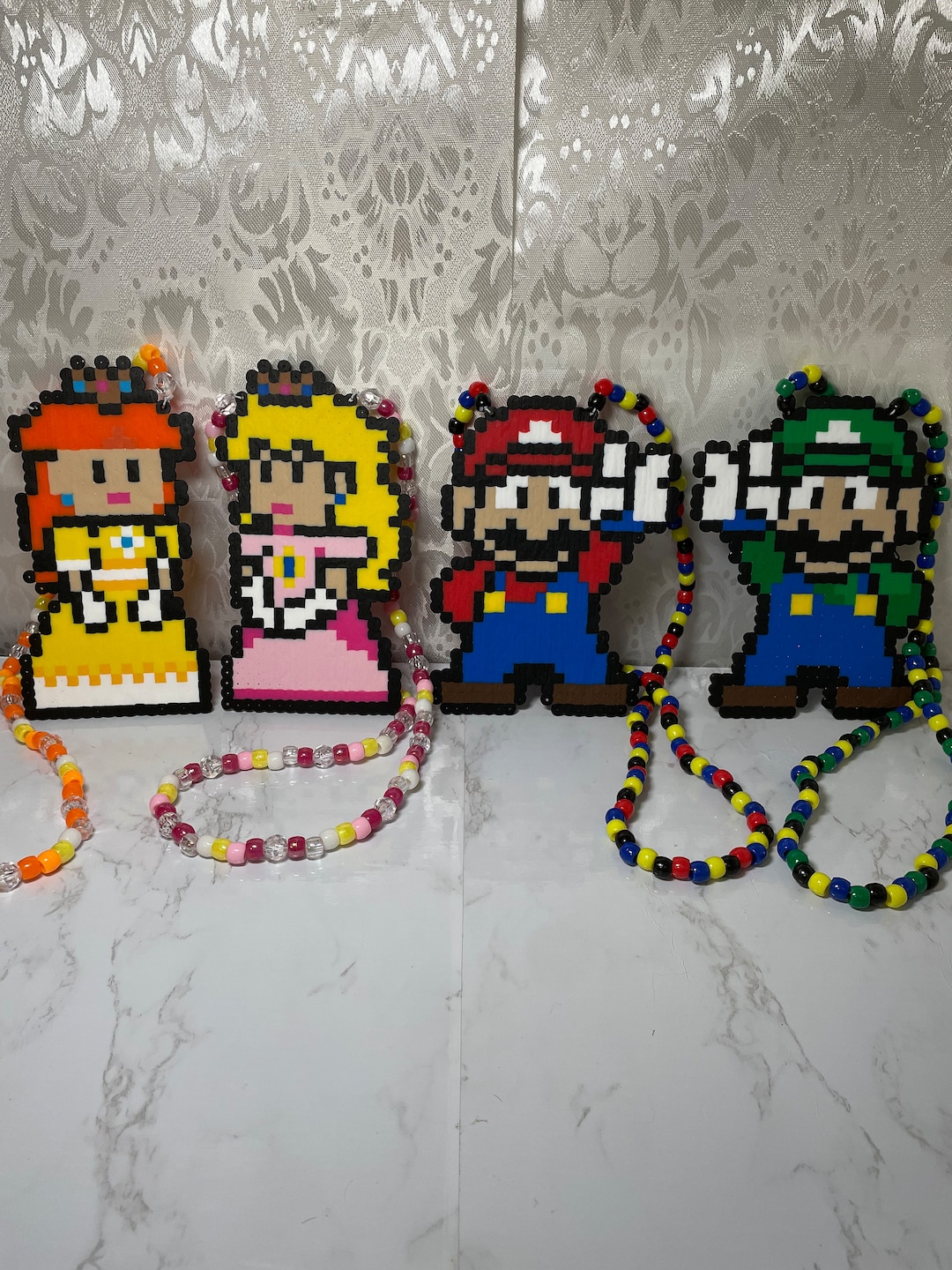 Super Mario Perlers Mario Perler Luigi Perler Peach - Etsy