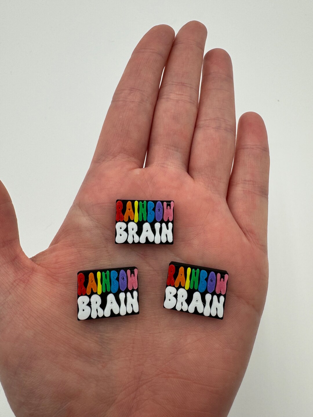Rainbow Brain Kandi Beads | Rave Bracelet Charms - Etsy