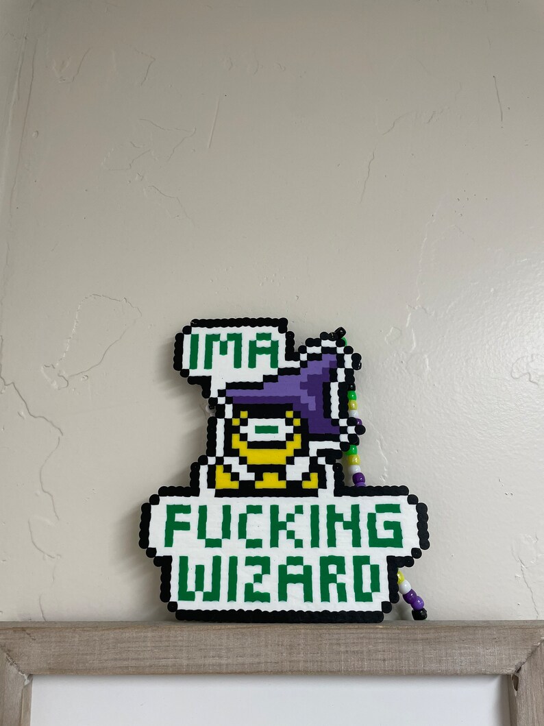 Subtronics Kandi Perler Necklace Trippy Perler With Pony - Etsy