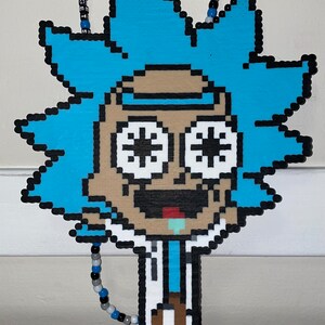 Tony Rick Perler Necklace Rick and Morty Perler Trippy Perler for EDM ...