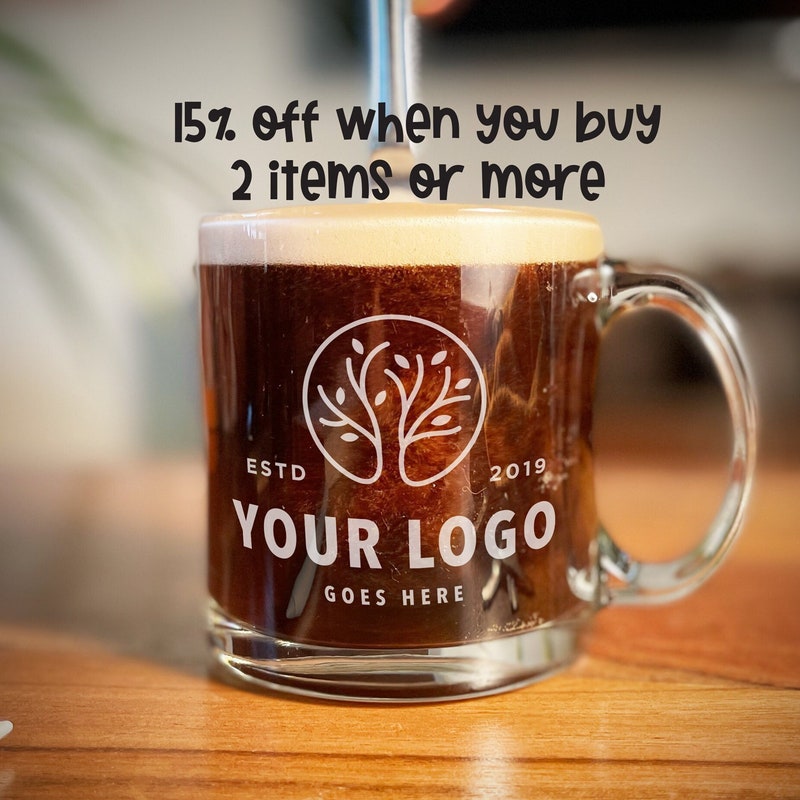 Custom Logo Etched Mugs - Etsy