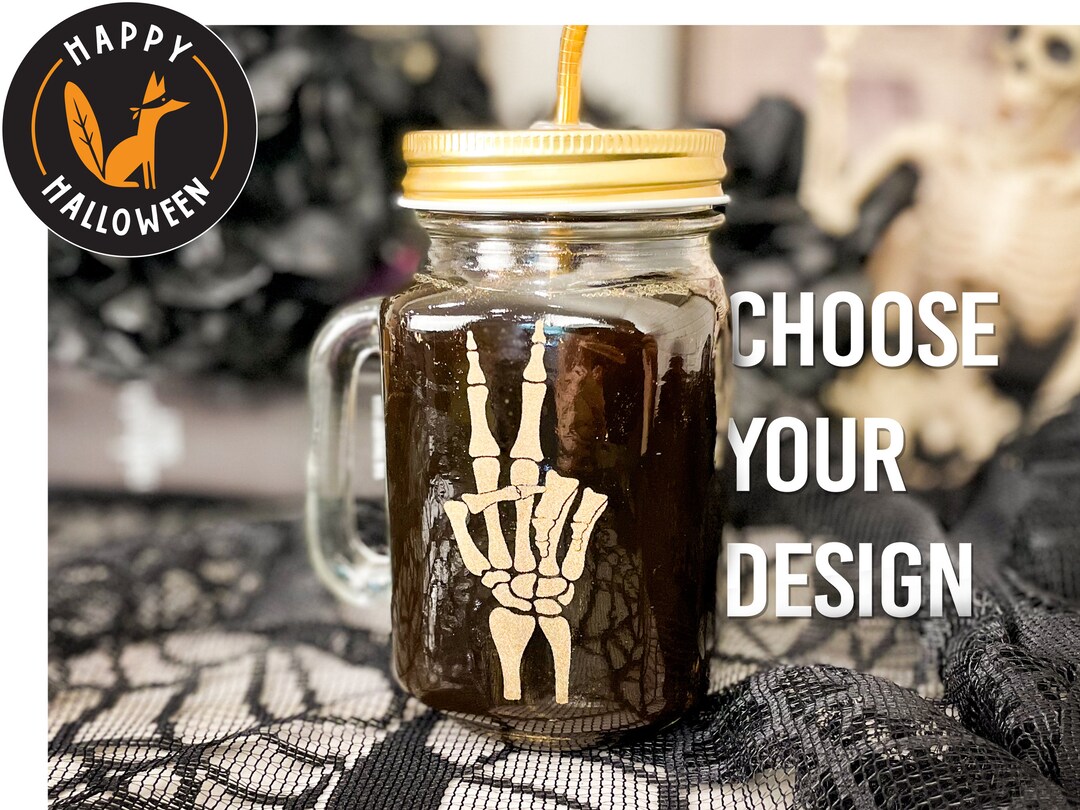 Pick Your Poison Etched Halloween Mason Drinking Jar With - Etsy