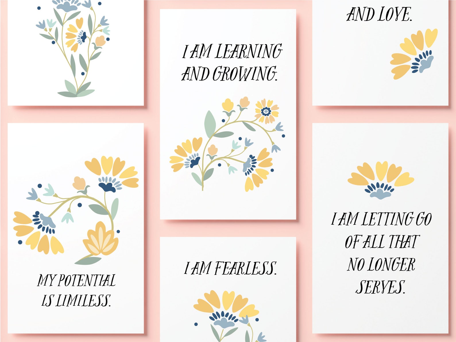 Printable Daily Affirmation Cards Downloadable Positive - Etsy