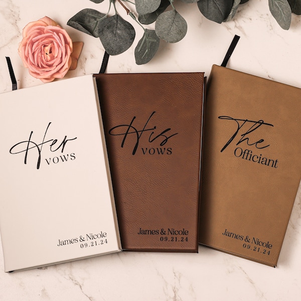Leather Vow and Officiant Book - Etsy