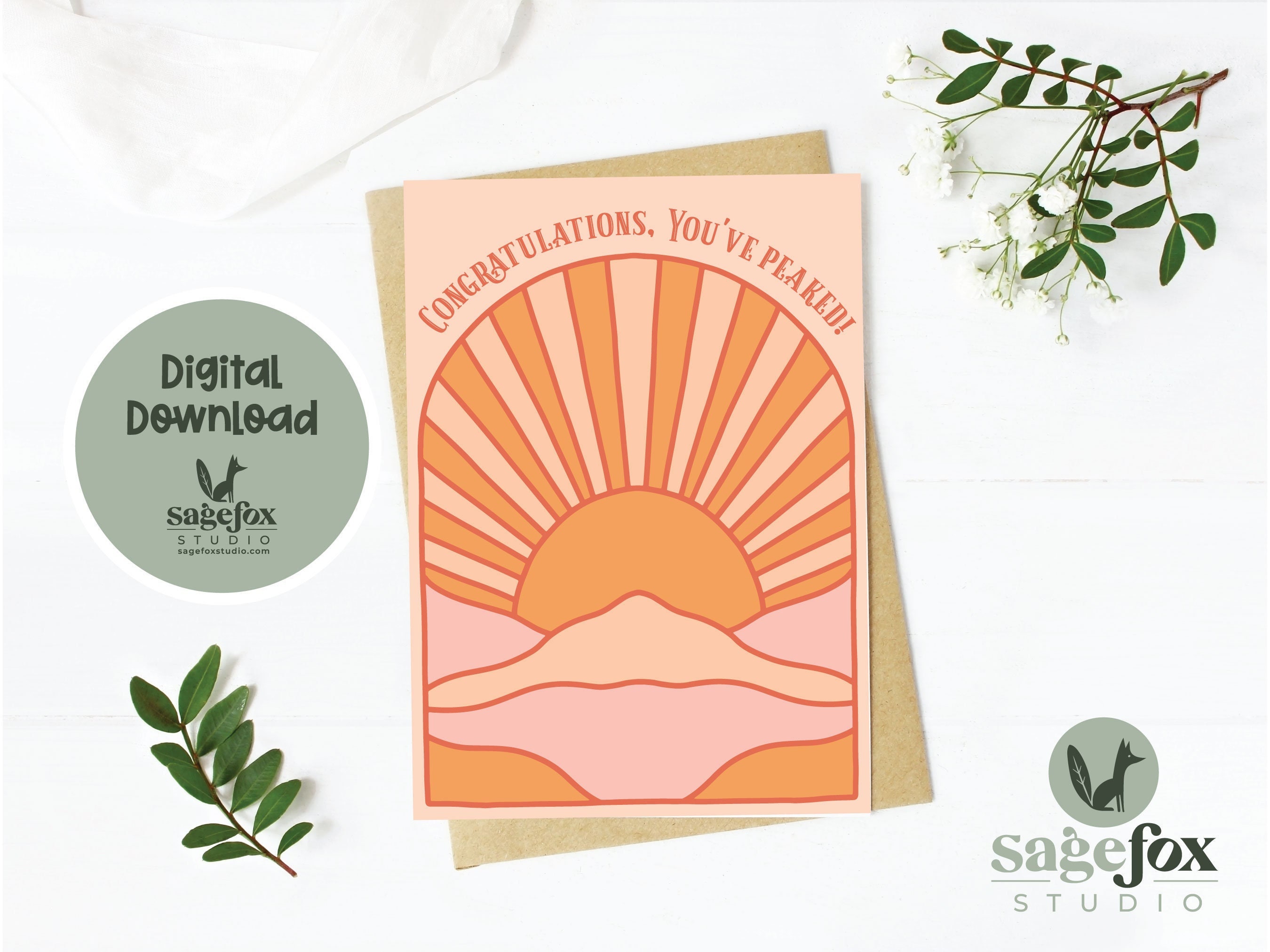 Printable You've Peaked Birthday Card Greeting Card - Etsy