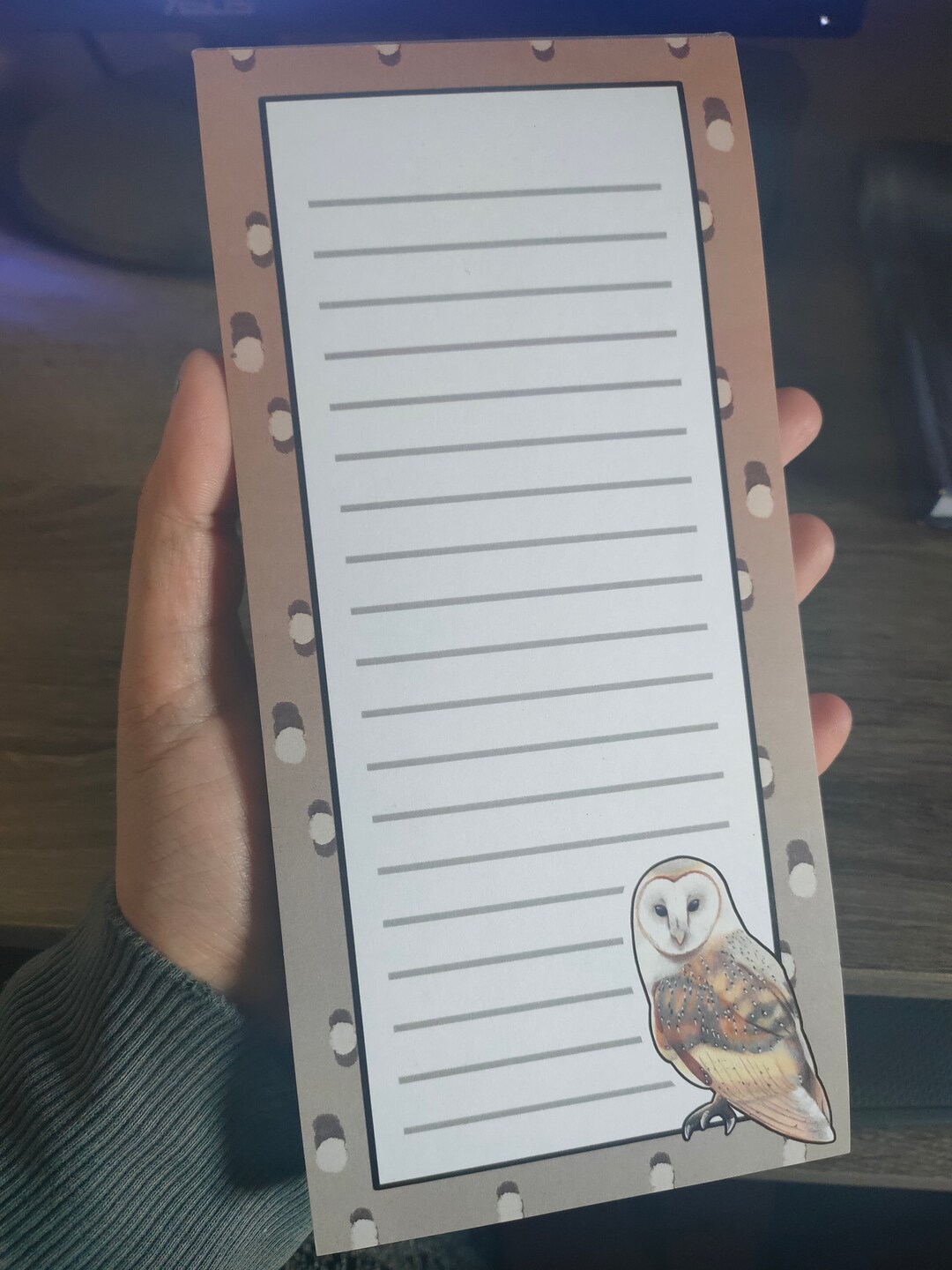 Barn Owl Magnetic Shopping List Notepad - Etsy