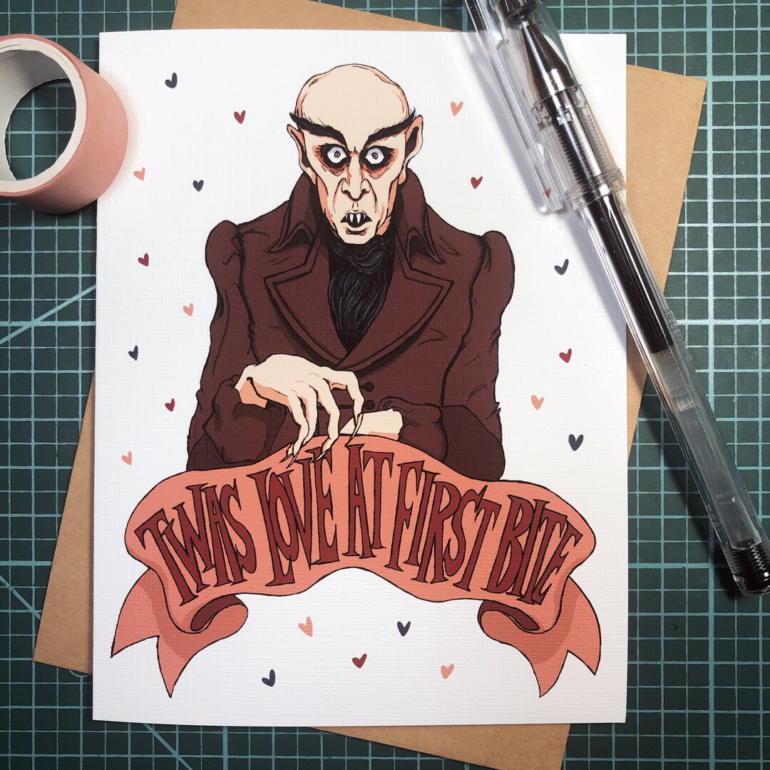 Nosferatu - Valentine’s Day Card (blank Inside) - Etsy