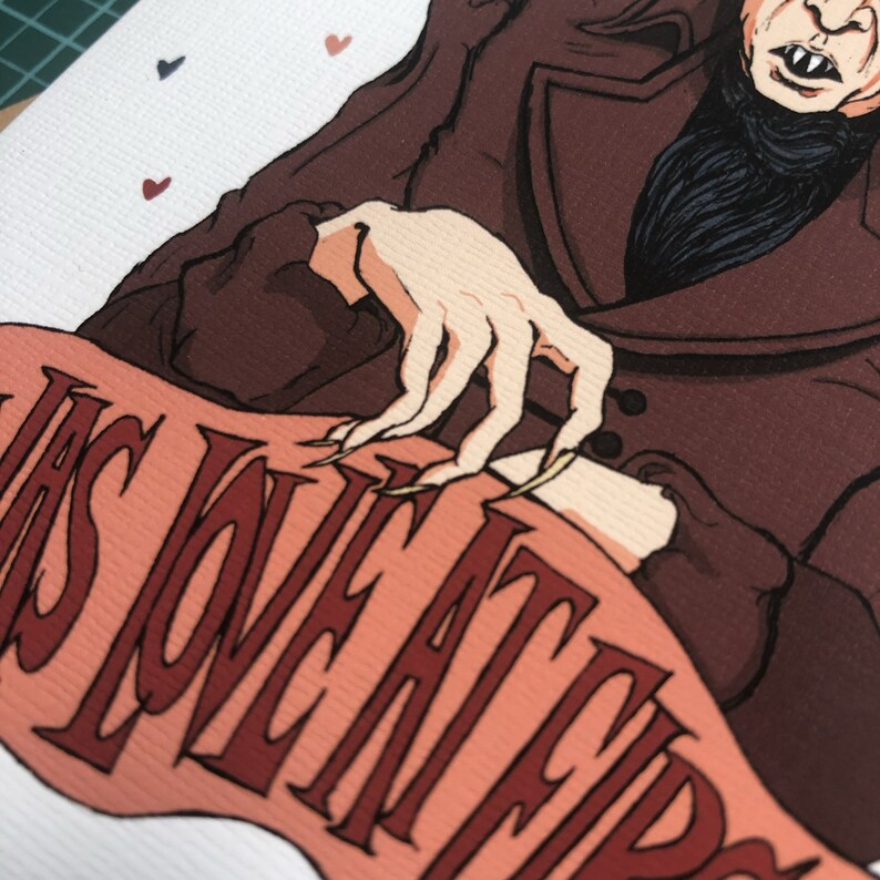 Nosferatu - Valentine’s Day Card (blank Inside) - Etsy