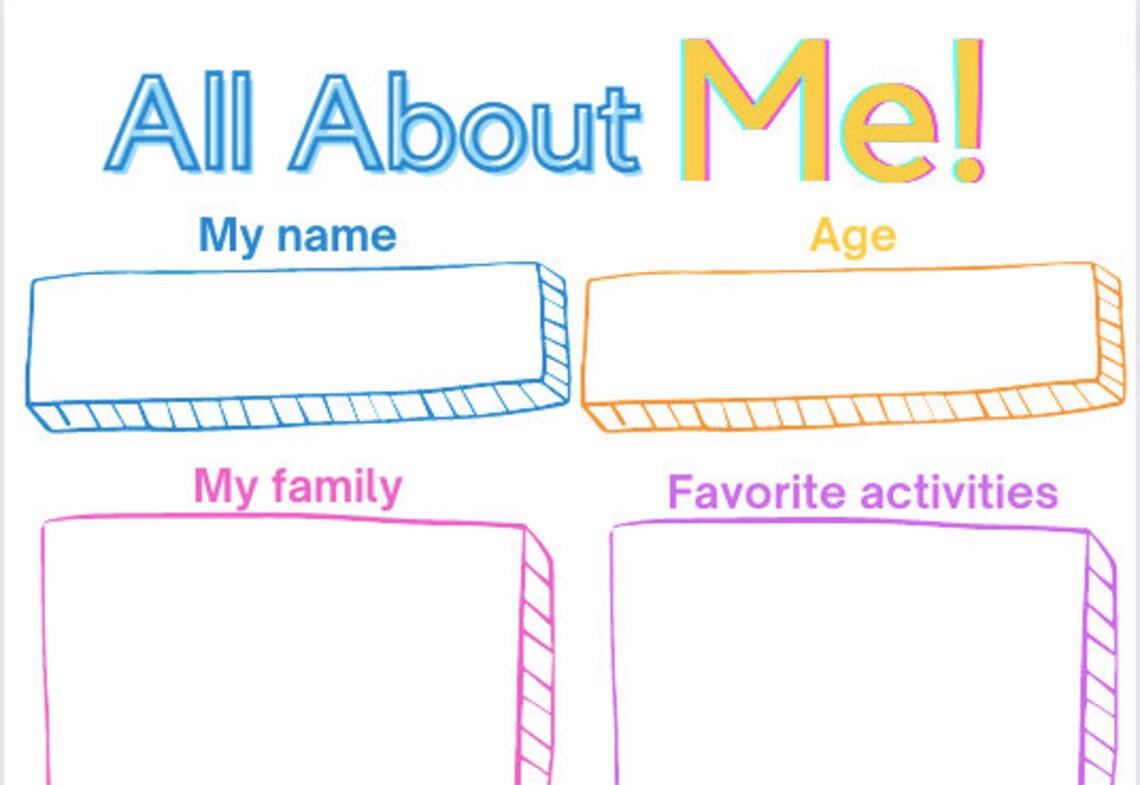 All About Me! Printable, All About Me Activity, All About Me PDF, All ...