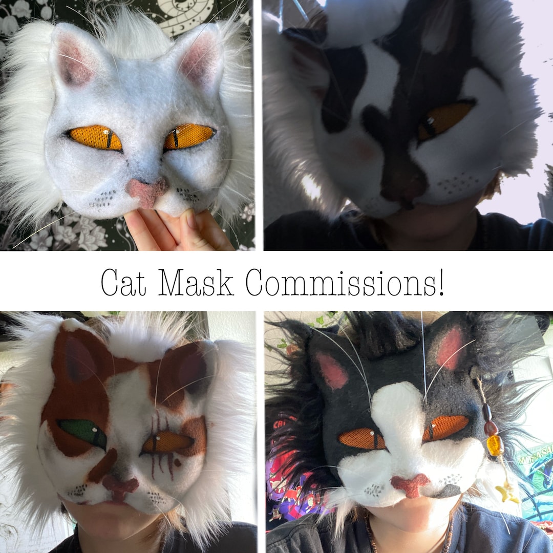 Custom Cat Mask Commissions PLEASE Read Full Desc - Etsy Australia