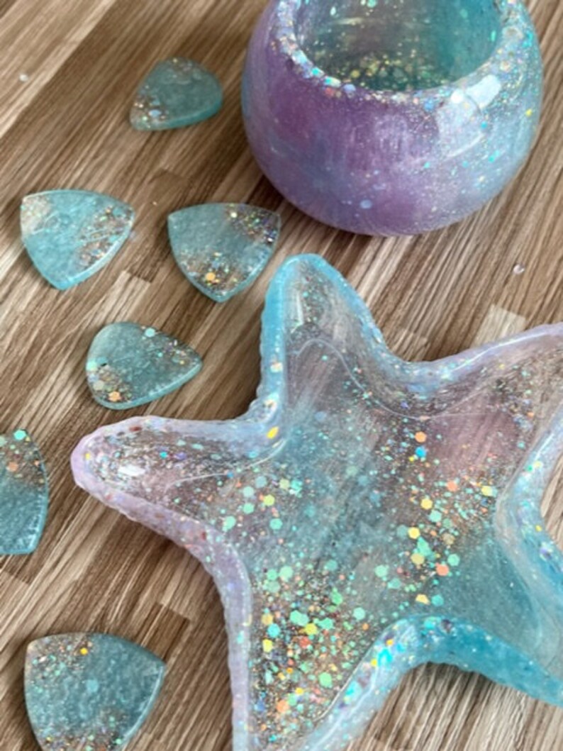 Galaxy Color Resin Starfish Trinket Dish - Etsy