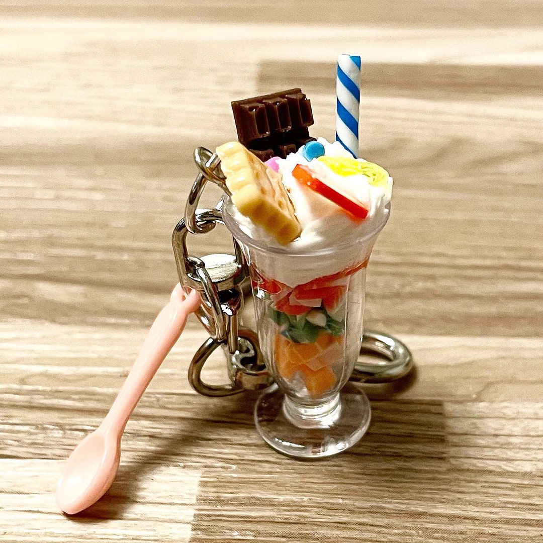 Resin Miniature Fruit Bingsu Parfeit Drink Keychain / Bag Charm - Etsy