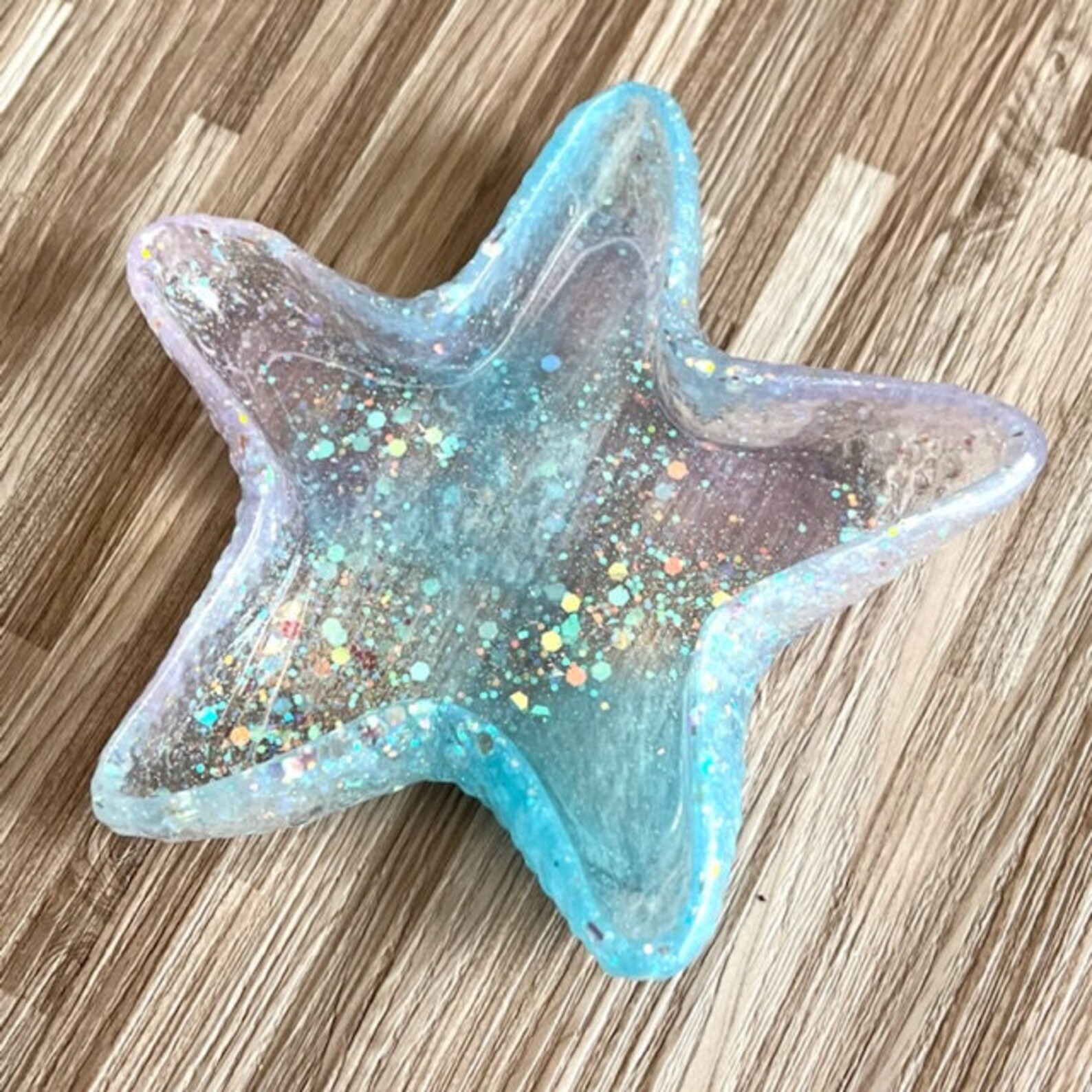 Galaxy Color Resin Starfish Trinket Dish - Etsy