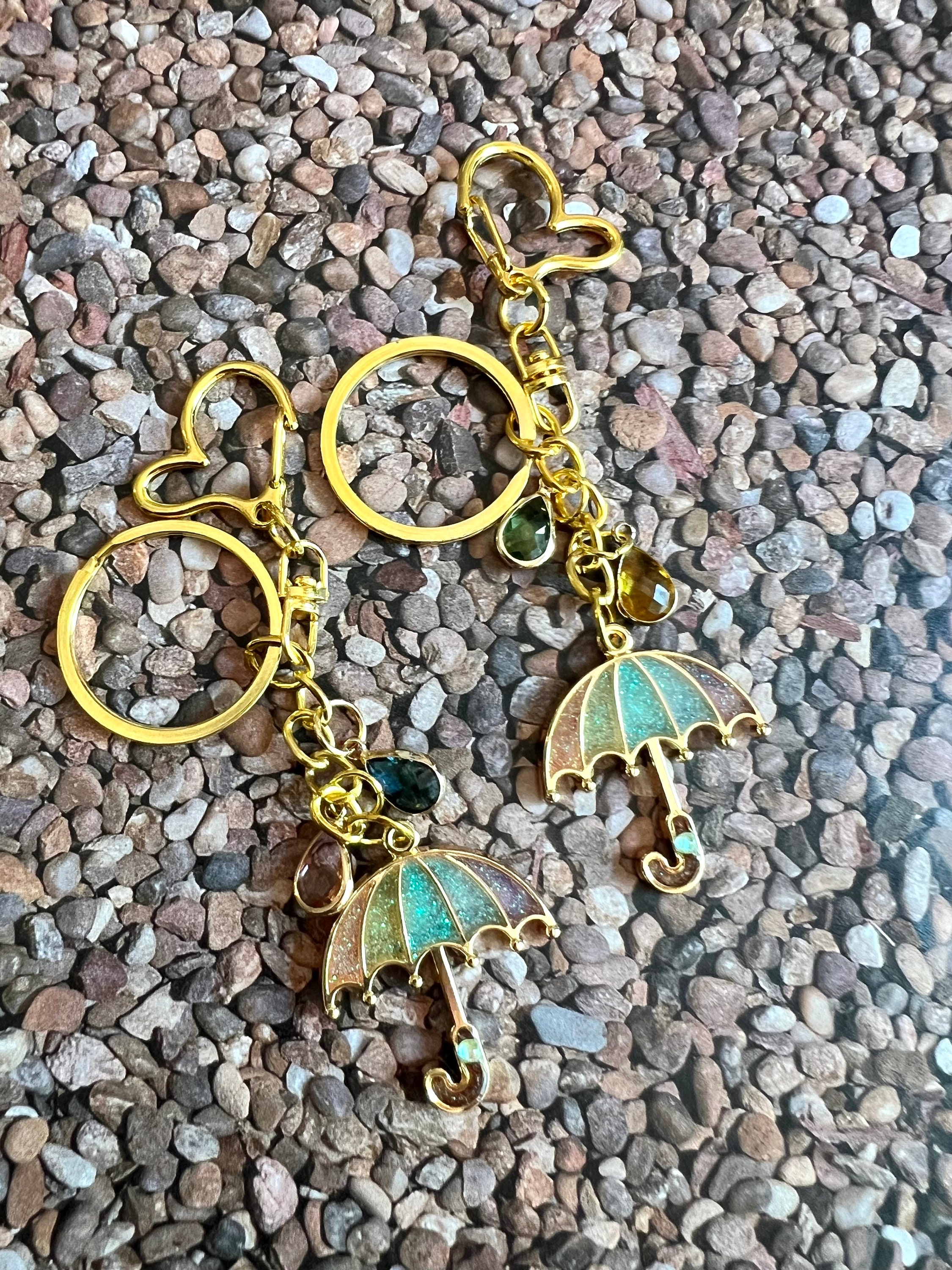 Rainbow Umbrella Resin Keychain/bag Charm - Etsy
