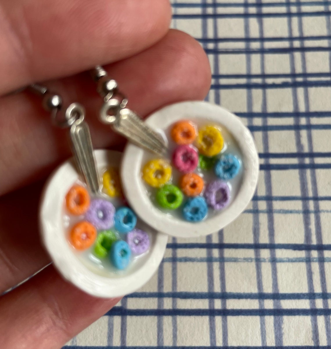 Mini Polymer Clay Cereal Froot Loops Bowl Charm Earrings or - Etsy Canada