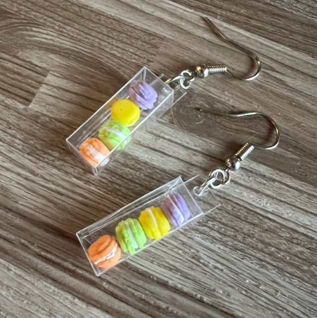 Mini Polymer Clay Macaroons Pack Charm Earrings - Etsy