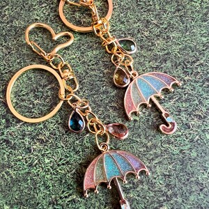 Rainbow Umbrella Resin Keychain/bag Charm - Etsy