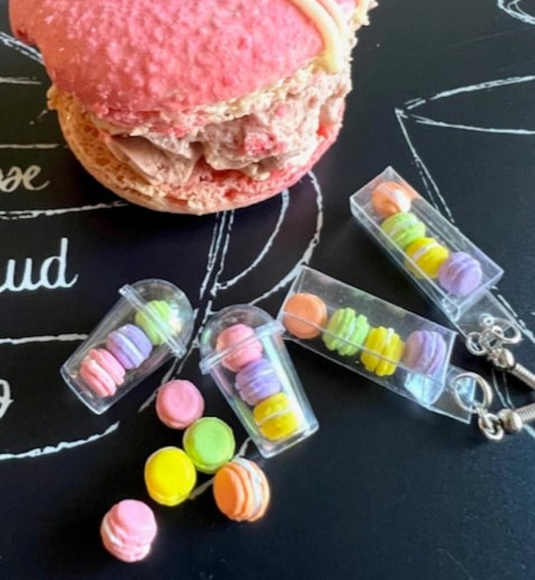 Mini Polymer Clay Macaroons Pack Charm Earrings - Etsy