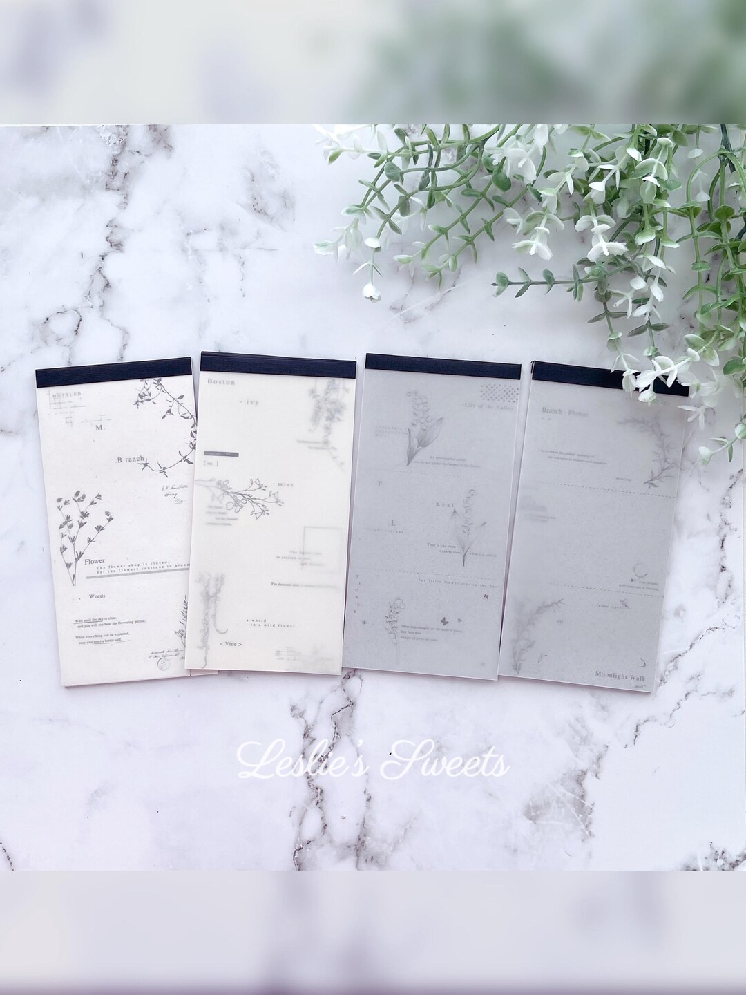 Memo Note - Writable Plant Notepad Mix Material Paper - 15pcs - for ...