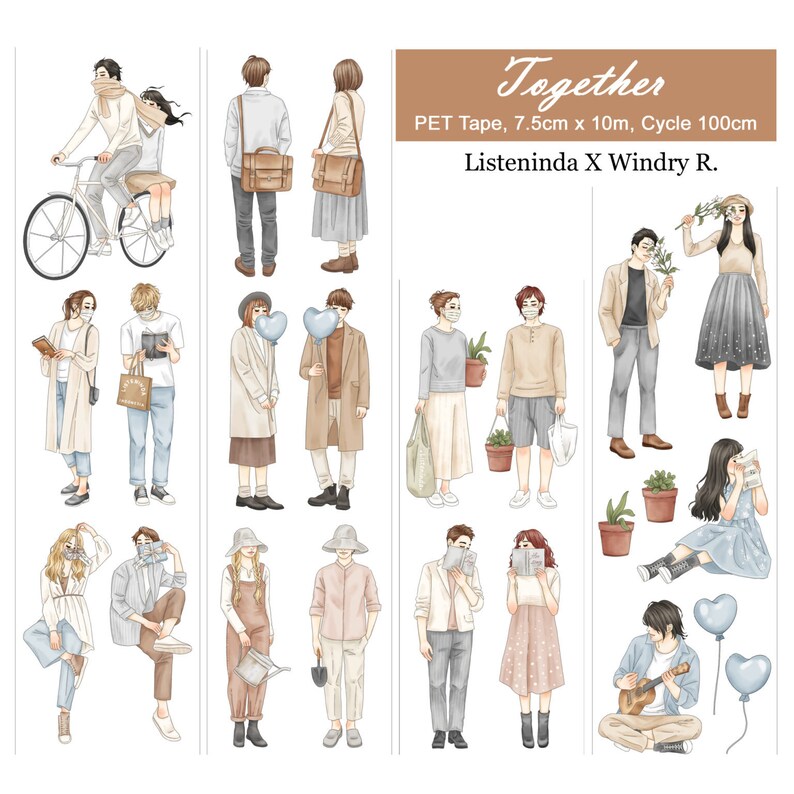 Windry Ramadhina X Listeninda Together 10 Pairs Stickers - Etsy