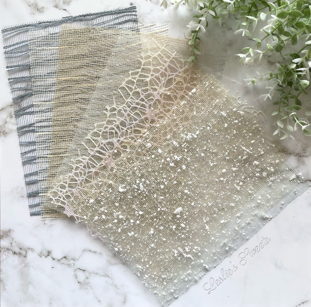 Mesh Paper, Lace, Fiber Multicolor 10 Sheets A5 Special Textured Paper ...