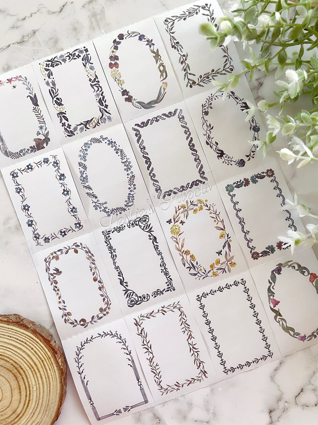 Pion Frame Paper Tape 16 Stickers Scrapbook, Journaling, Planner ...