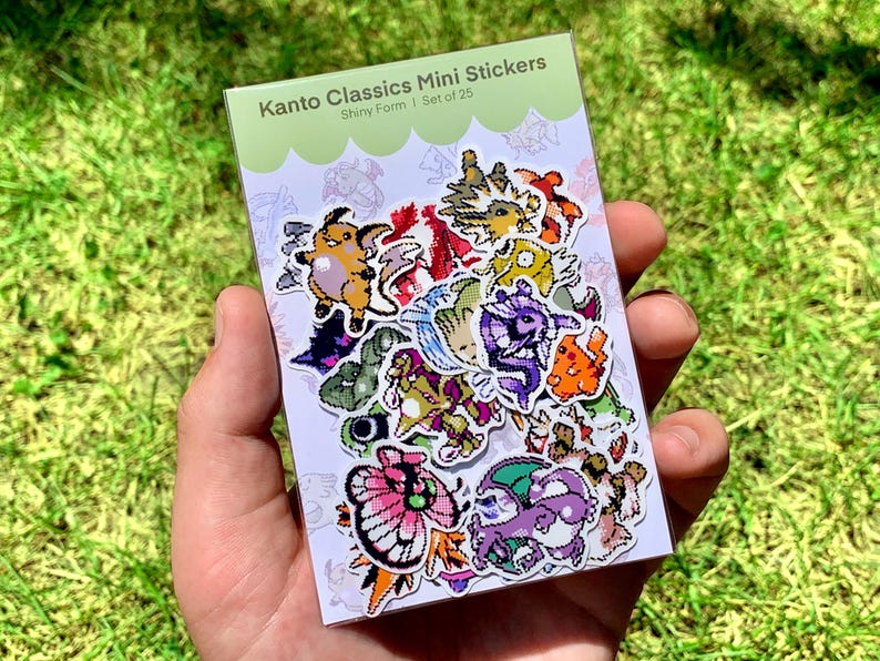 Kanto Classics Mini Stickers Set of 25 - Glossy Vinyl Stickers - Etsy