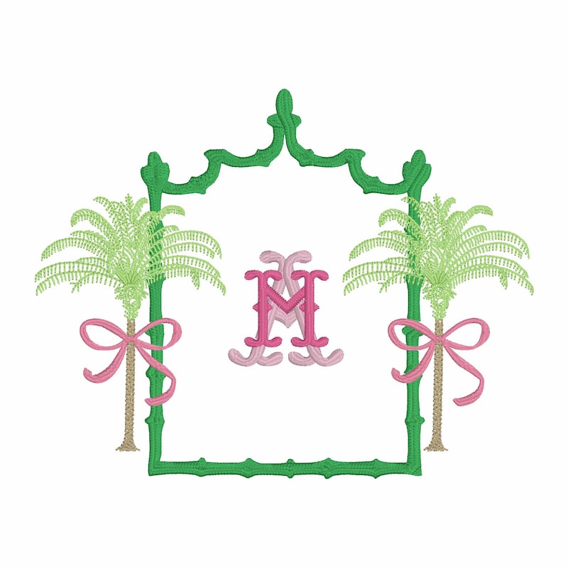 Palm Tree Monogram - Etsy