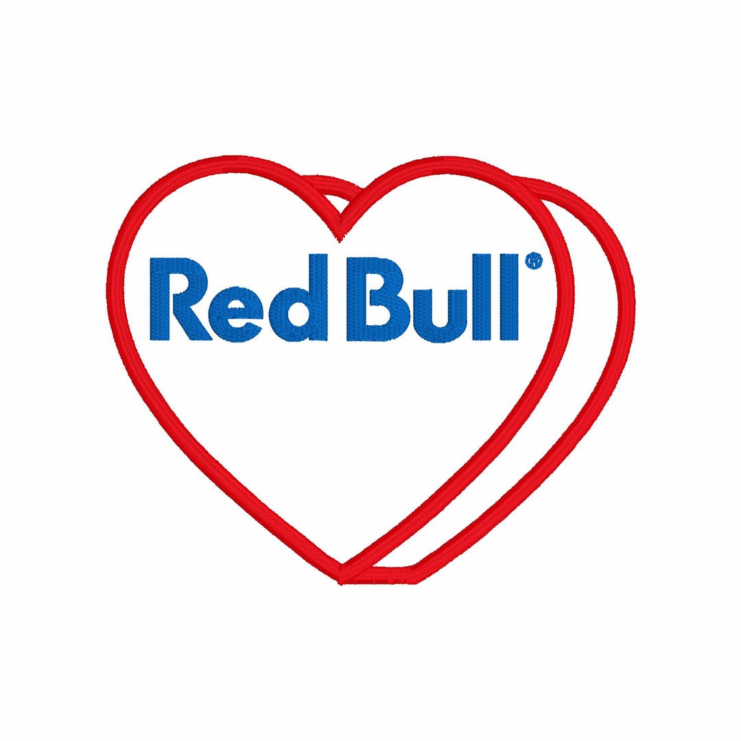 Red Bull Candy Heart Conversation Heart Valentines Day File Embroidery ...