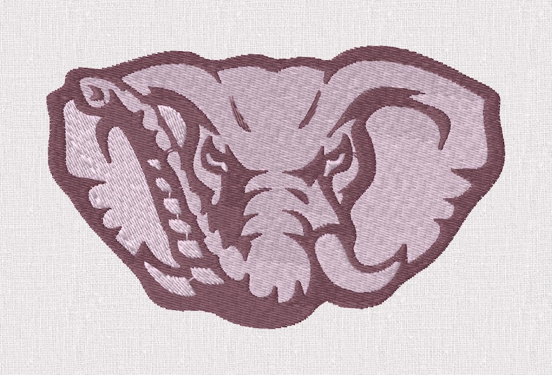 Alabama Elephant Embroidery File 10 Stitch Formats Instant Download ...