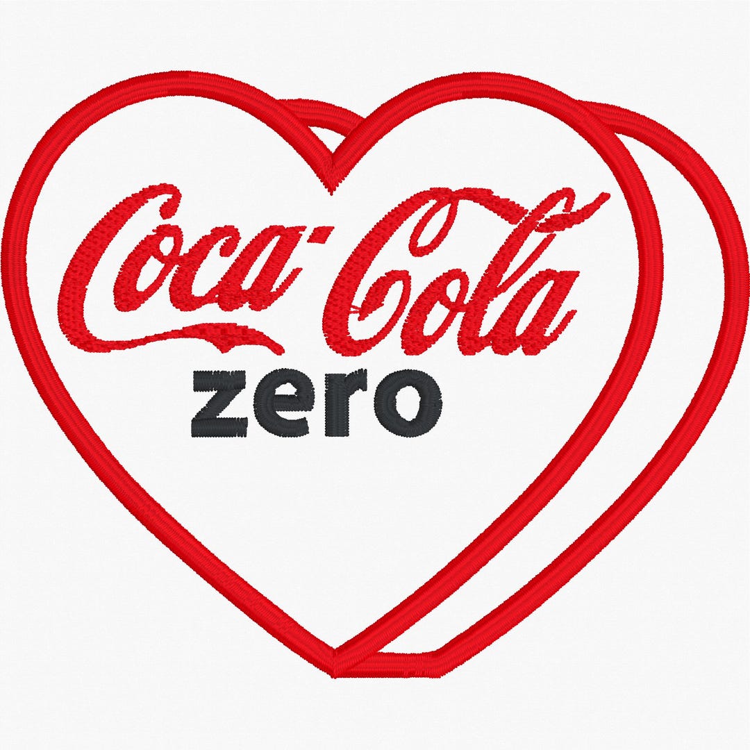 Coke Zero Candy Heart Conversation Heart Valentines Day File Embroidery ...