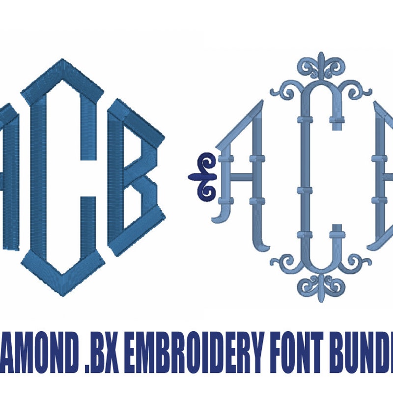 Diamond Monogram Font - Etsy