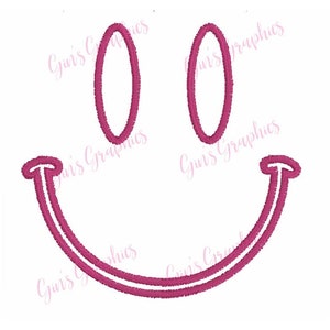 Smiley Face Embroidery File Bundle - Editable Sizing, 20 Instant Downloads - Etsy