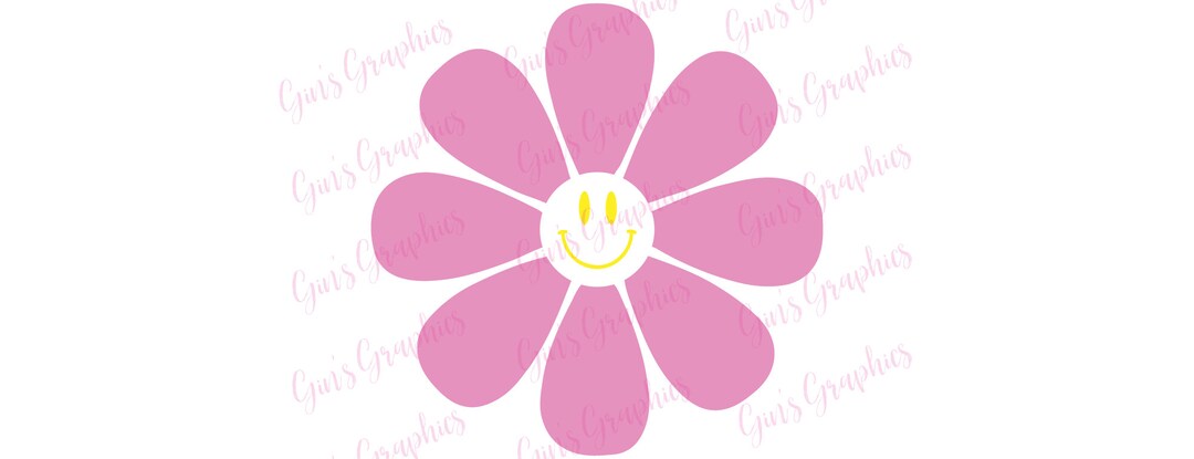 Daisy Smiley Face SVG - Etsy
