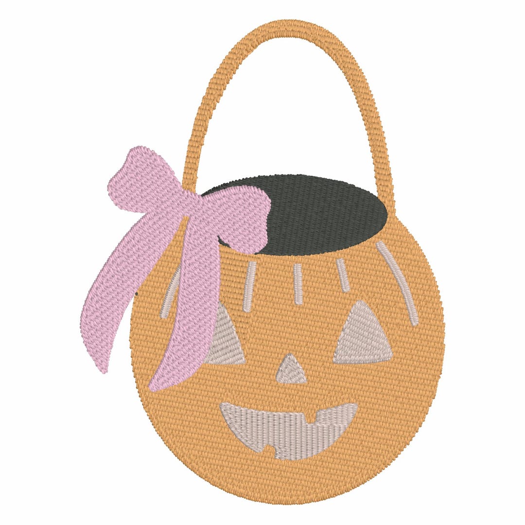 Jackolantern Pumpkin 2 Sizes Face Halloween Trick or Treat Bow Bag ...
